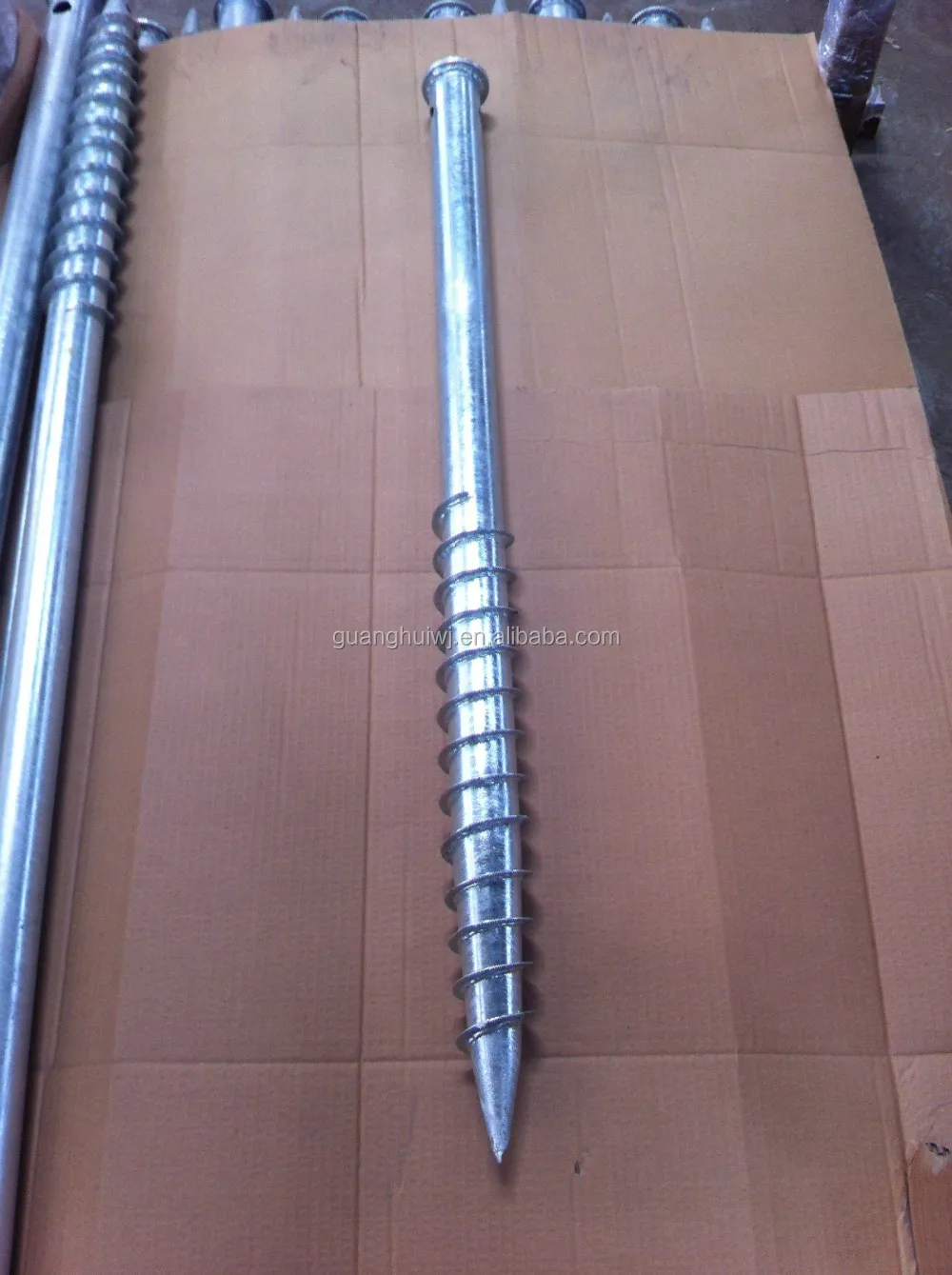 Hot Dip Galvanized Ground Screw Pole Anchor - Buy Ground Screw Pole ...