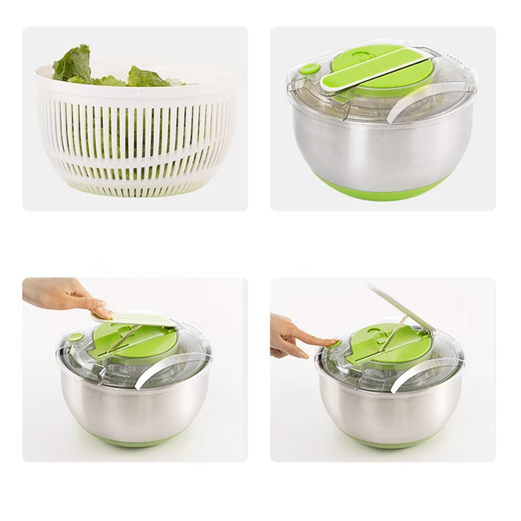 Kitchen Multifunctional Large Stainless Steel Salad Spinner Mandoline ...