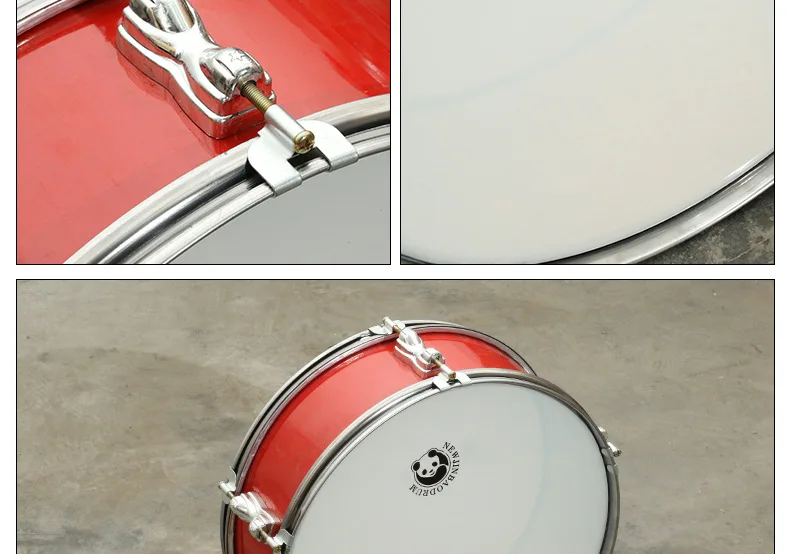 Musical Instrument China Snare Drum with Red Steel Edge Snare Drum ...