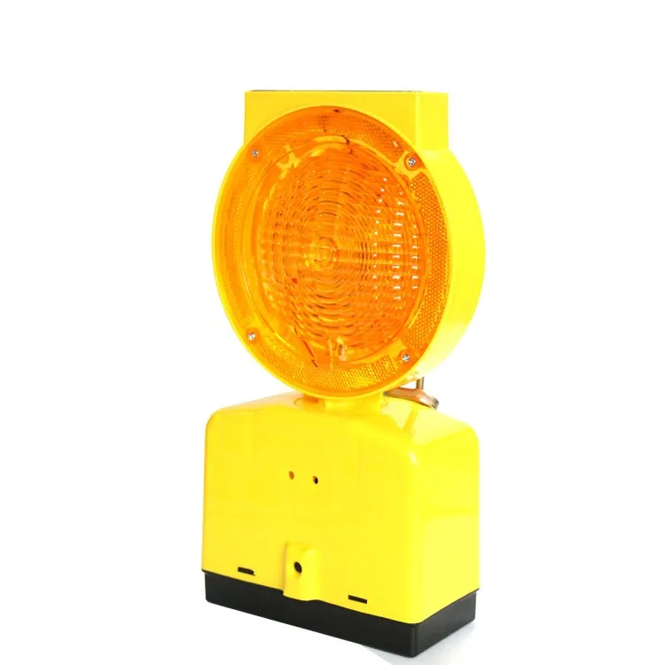Battery Power Led Amber Solar Traffic Hazard Flashing Cone Signal ...