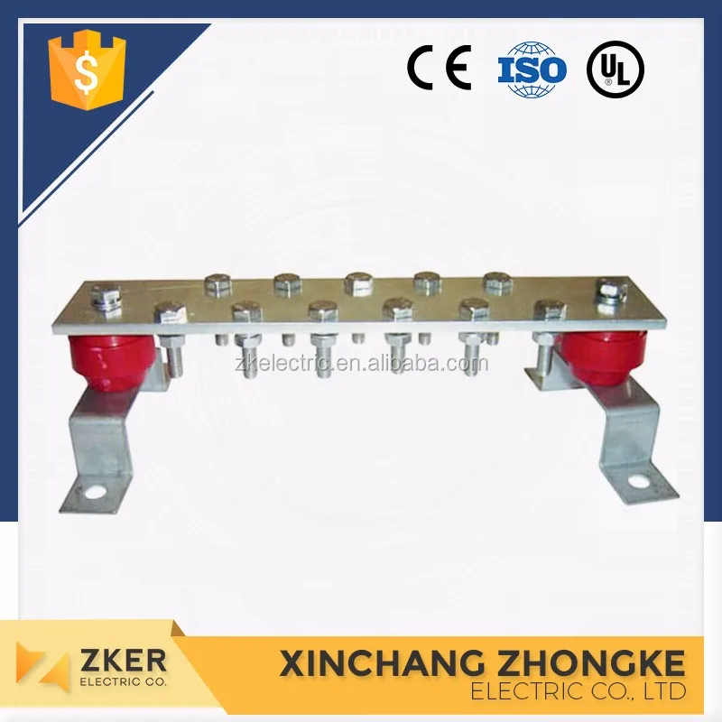 Electrical Equipment Copper Grounding Busbar Earth Bar With Single ...