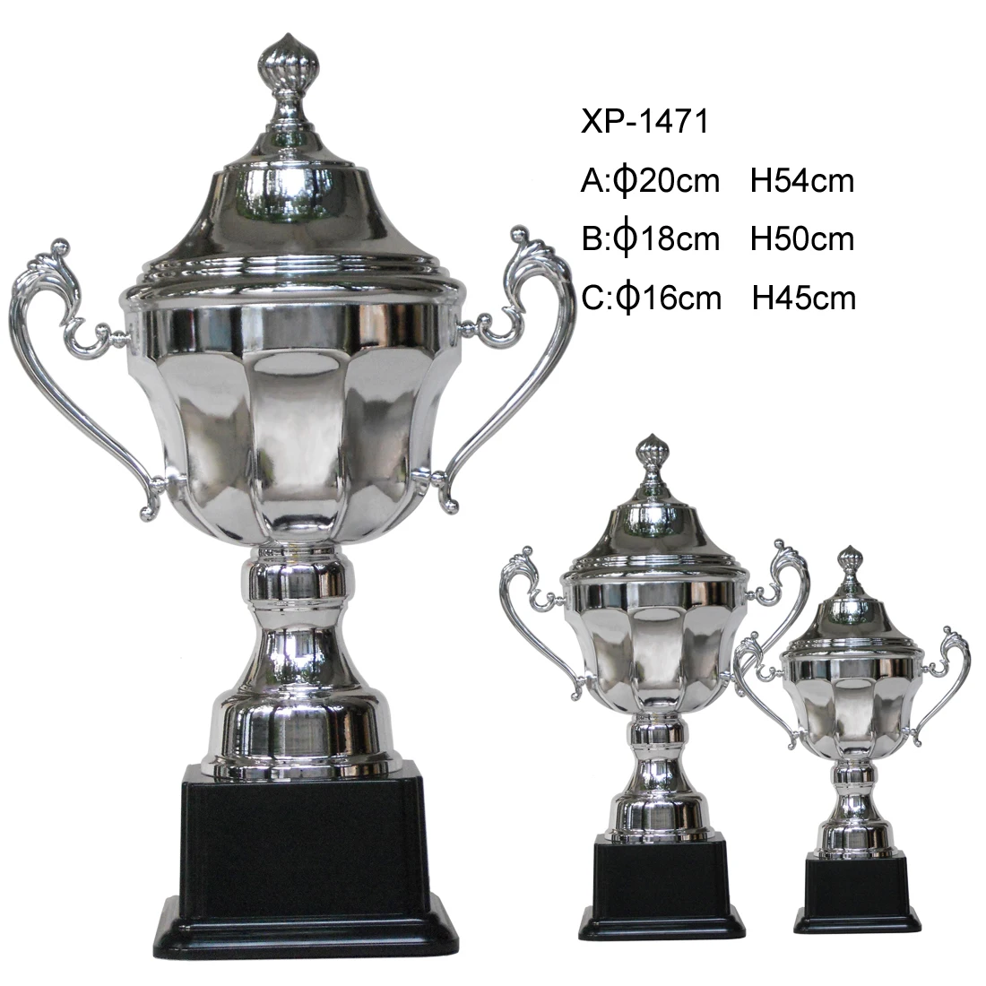 Medals and Trophies - Customizable Metal Silver Trofeos Cup