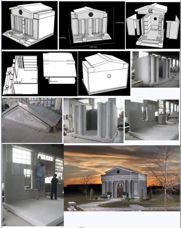 Customized Cemetery Granite Single Crypt Pet Mausoleum Prices