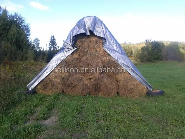 Premium Quality Round Bale Hay Tarp Cover,18' X 54' Heavy Duty Hay Tarp ...