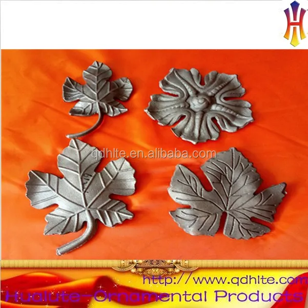 Wrought Iron Cast Iron/ Steel Leaves And Flowers Ornamental Wrought ...