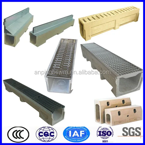 Polymer Concrete Channel Drain Cast Iron Drainage Cover - Buy Drain ...