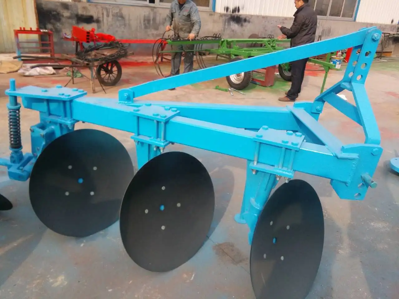Plough Mounted With 3 Disc Different Color Blue Painted Functions Of ...
