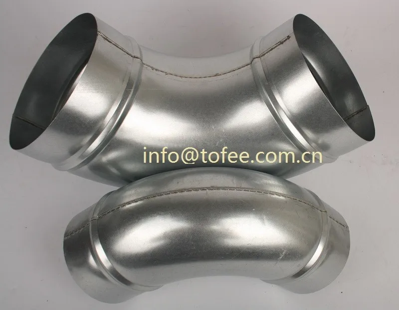 Galvanized Steel Round Air Duct Elbow By Pressing And Welding - Buy Gi ...