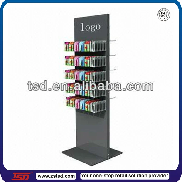 Tsd-m728 Custom Double Sided Floor Display Stand For Mobile Accessories ...