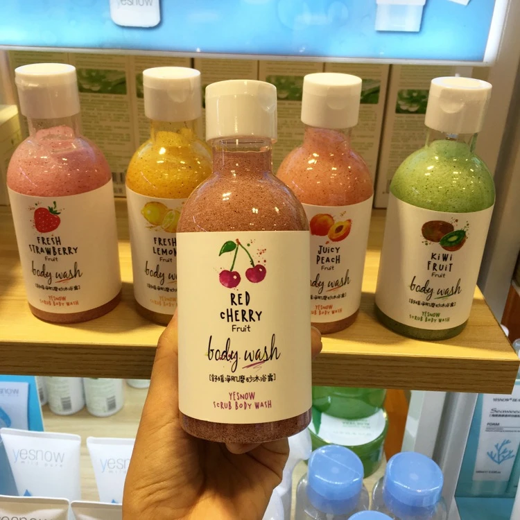 Yesnow Fruit Scrub Shower Gel Body Exfoliating Dead Skin Hydrating Clean Lasting Fragrance Skin ...