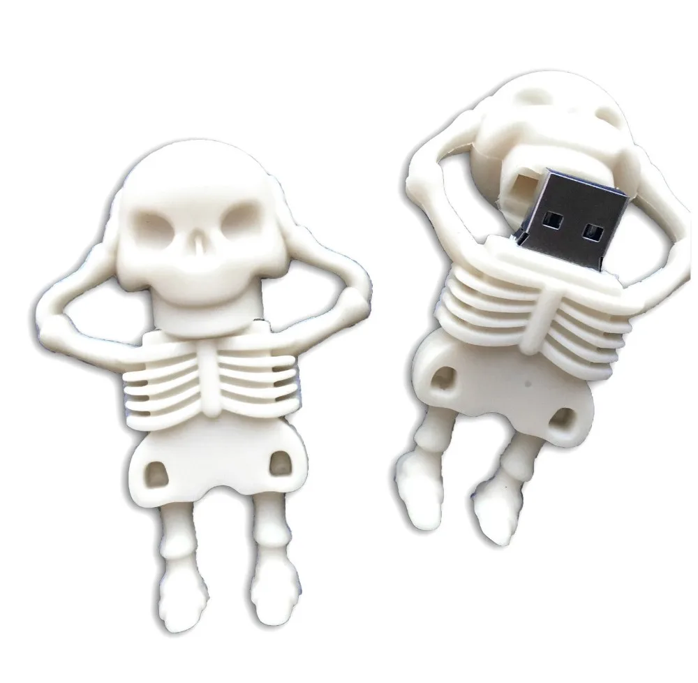 Black Skeleton Skull Shape 32gb Usb Flash Drive 2.0 Memory Stick ...