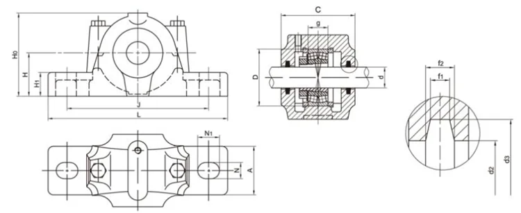 LDK Split Plummer Block Bearing Housing OEM SN509 SN512 SN513 SN520 SN528