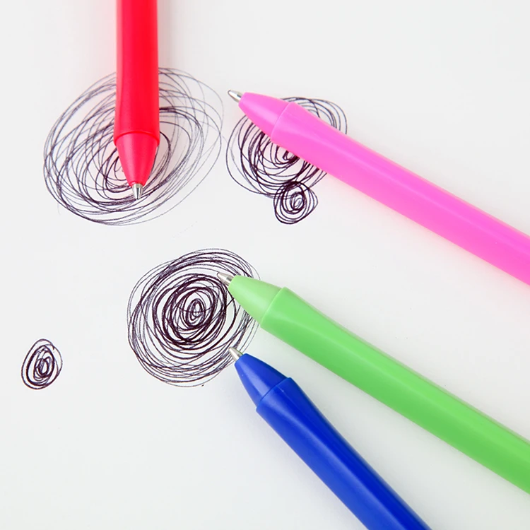 Beifa Multi Color Retractable Ballpoint Pen Set - 12 Colors