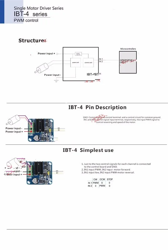 50a High Power H Bridge Motor Driver Module Ibt-4 - Buy H Bridge Motor ...