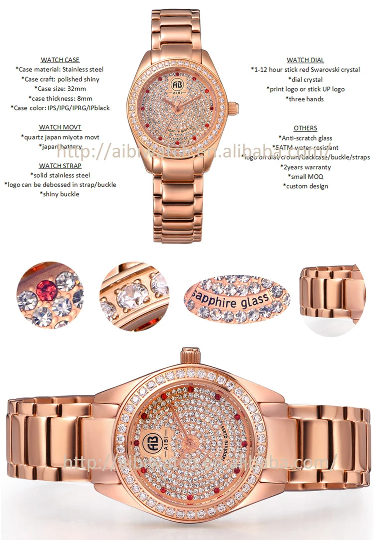 Japan Movement Quartz Watch Sr626sw Battery Gold Handmade Watch For ...