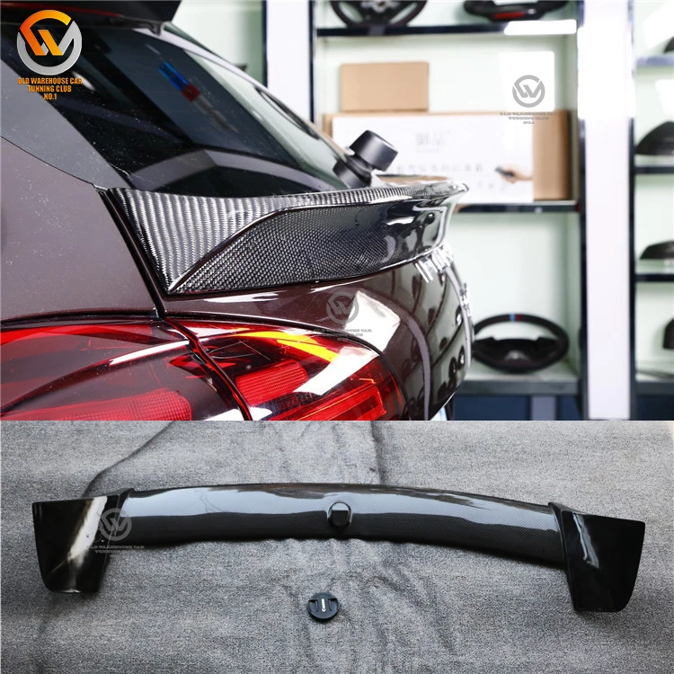 For Porsche 958 Cayenne Top Rear Roof Spoiler Carbon Fiber Tail Wing ...