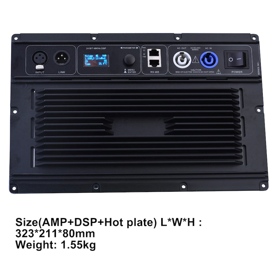2 Channel 1100w@ 8ohm Subwoofer Amplifier Module Plate Dsp Class D Amp ...