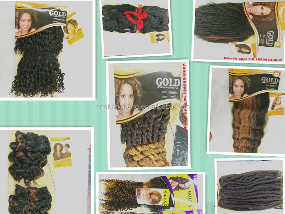 Gold Synthetic Weave - Premium Quality Hair Extensions