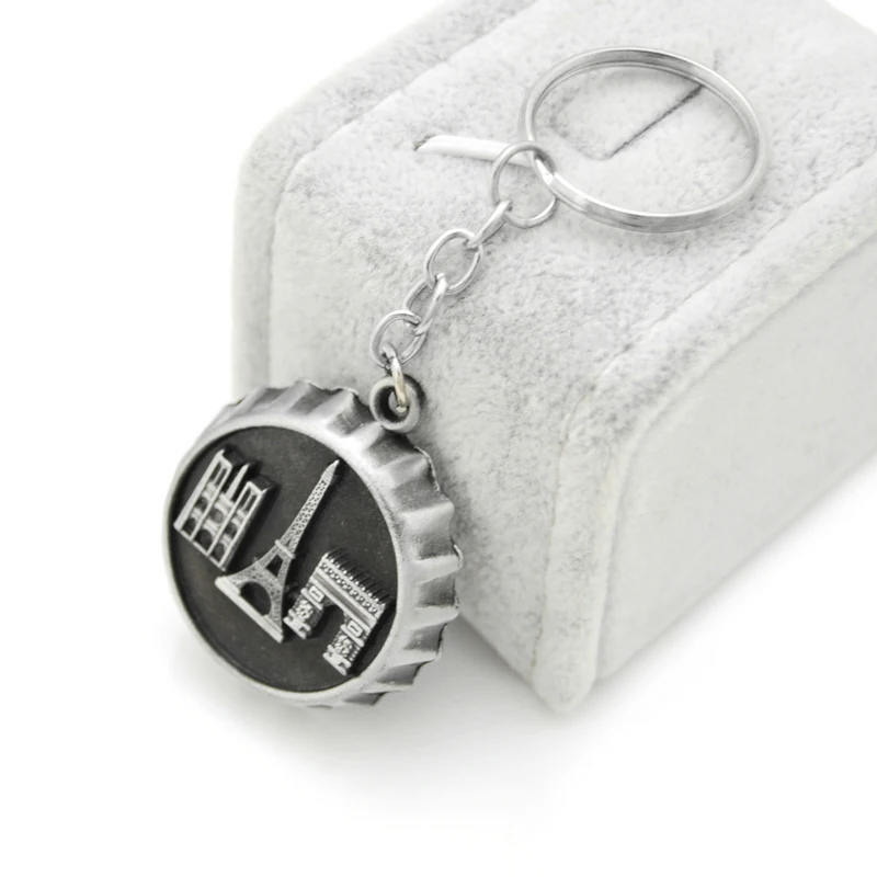 Bottle Cap Souvenir Key Chains For Boys Gift Eiffel Tower Arc De ...
