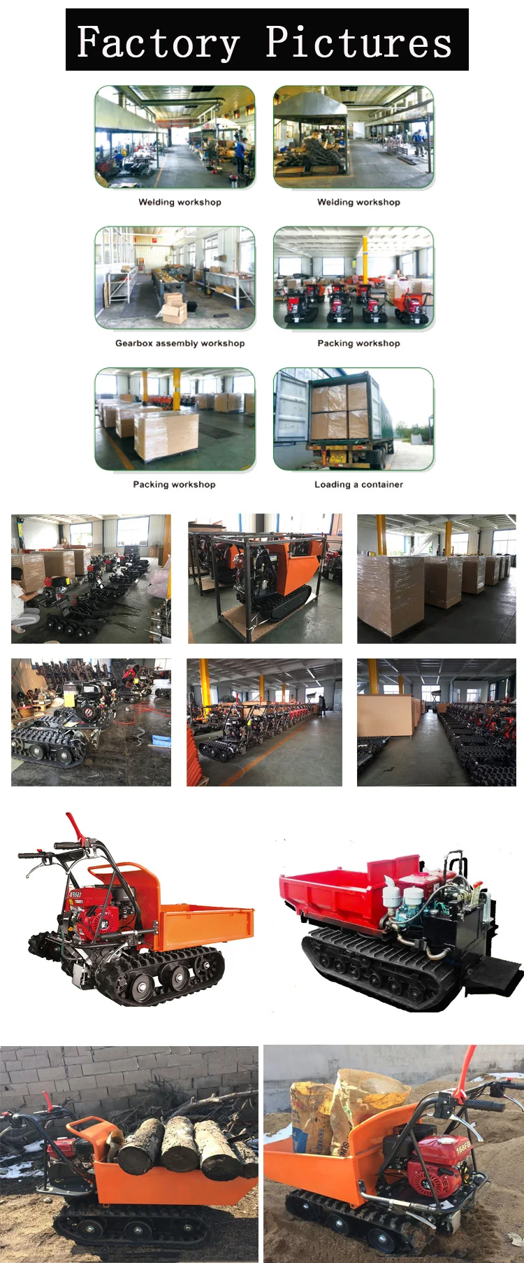 Walk-behind Mini Crawler Dump Truck With Hydraulic System - Buy Crawler ...