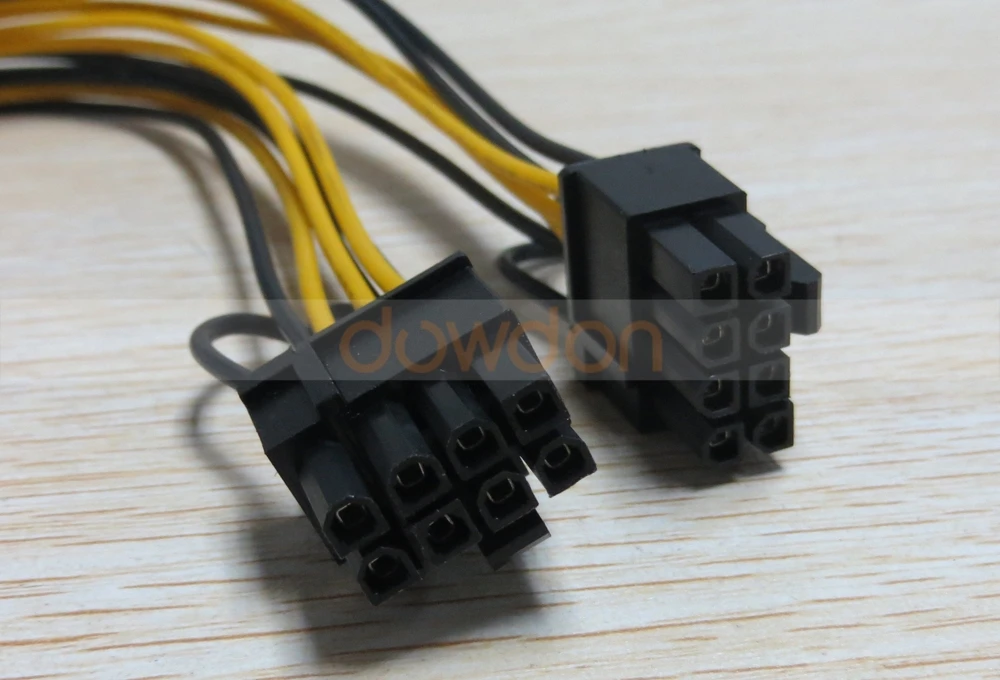 Pcie 6 Pin "y" Split To Two Pcie 2.0 8(6+2) Pin Cable Pci-express 2.0 ...