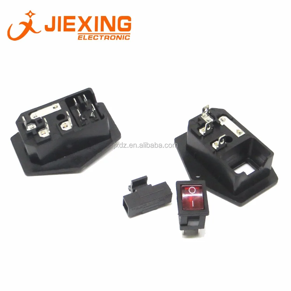 Ac Power Socket With Rocker Switch And Fuse 10a 250v 3 In 1 - Buy Ac ...