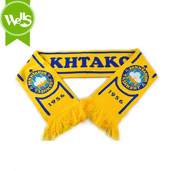 Oem Cheap Price Custom Jacquard Logo Soccer Scarf Acrylic Knitted Fans ...