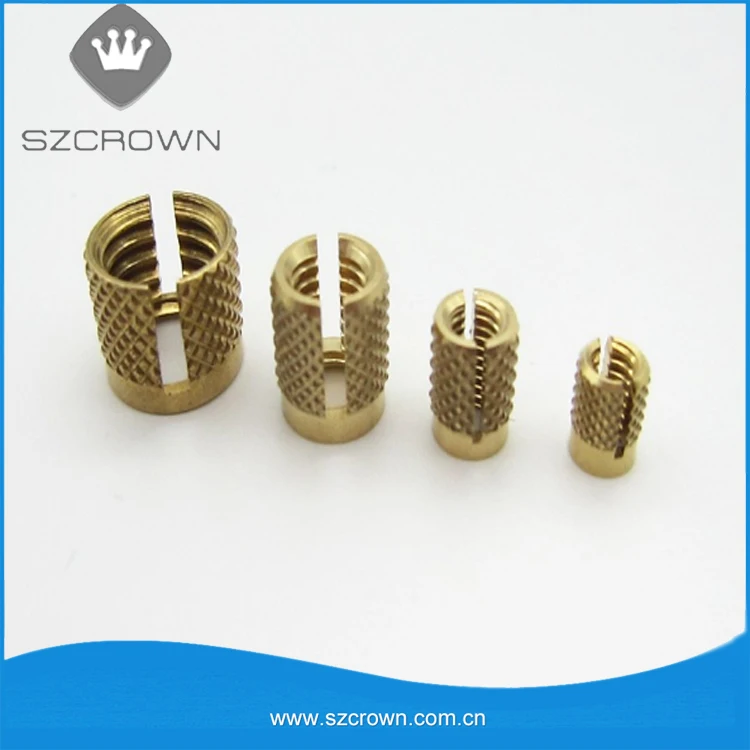 M1.2 M1.4 M2 M3 M4 M5 M6 Precision Micro Knurled Brass Threaded Inserts ...