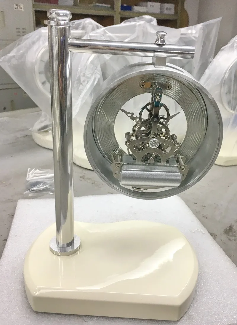 Pendulum Desktop Clock Mechanism Brass Wooden Skeleton Movement K3056p ...