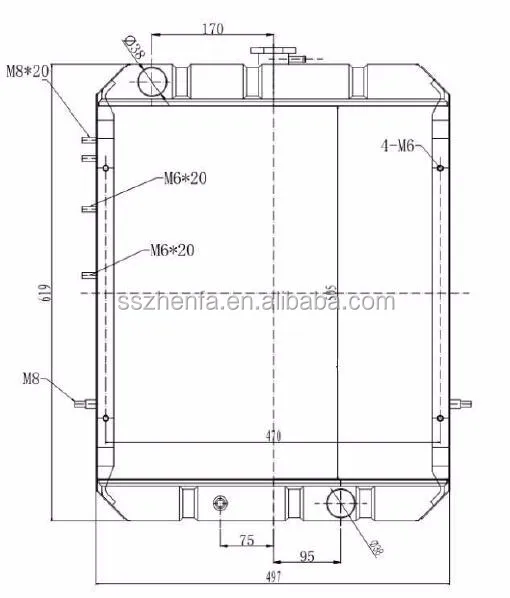 Radiator For Mitsubishi Fuso Canter Fe444 Fe339 4d34 3.9l Mc111555 ...