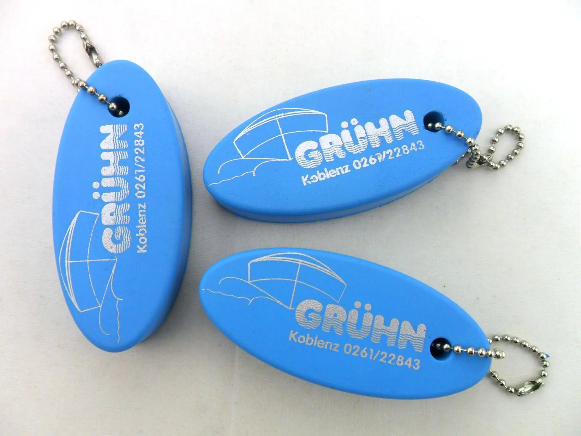 Custom Pu Foam Printed Logo Oval Shape Floating Key Chain - Buy ...