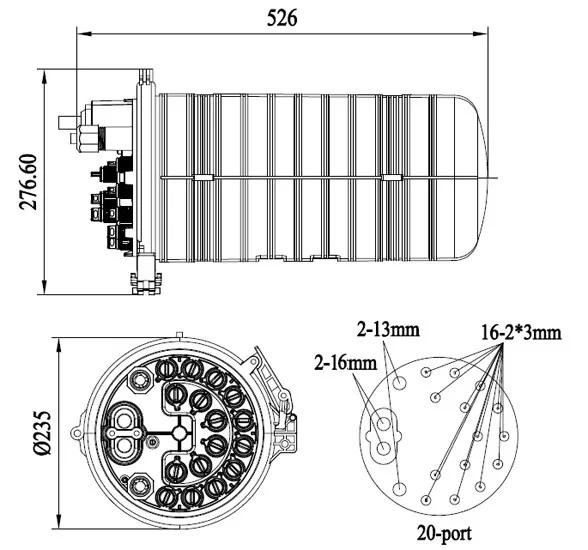 Efon Ftth-s006 Pre-connectorized Splice Closure With Splitter - Buy ...