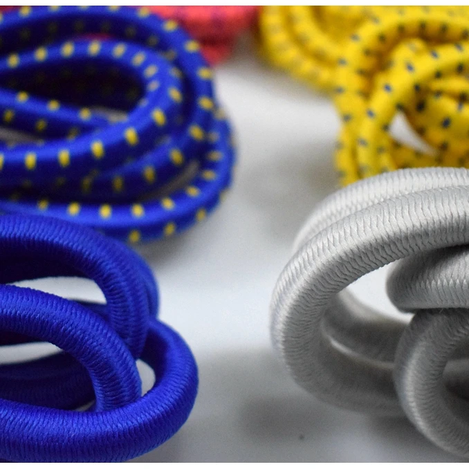12mm Yellow 300% Elastic Rope Bungee Cord Trampoline Rope With Webbing ...