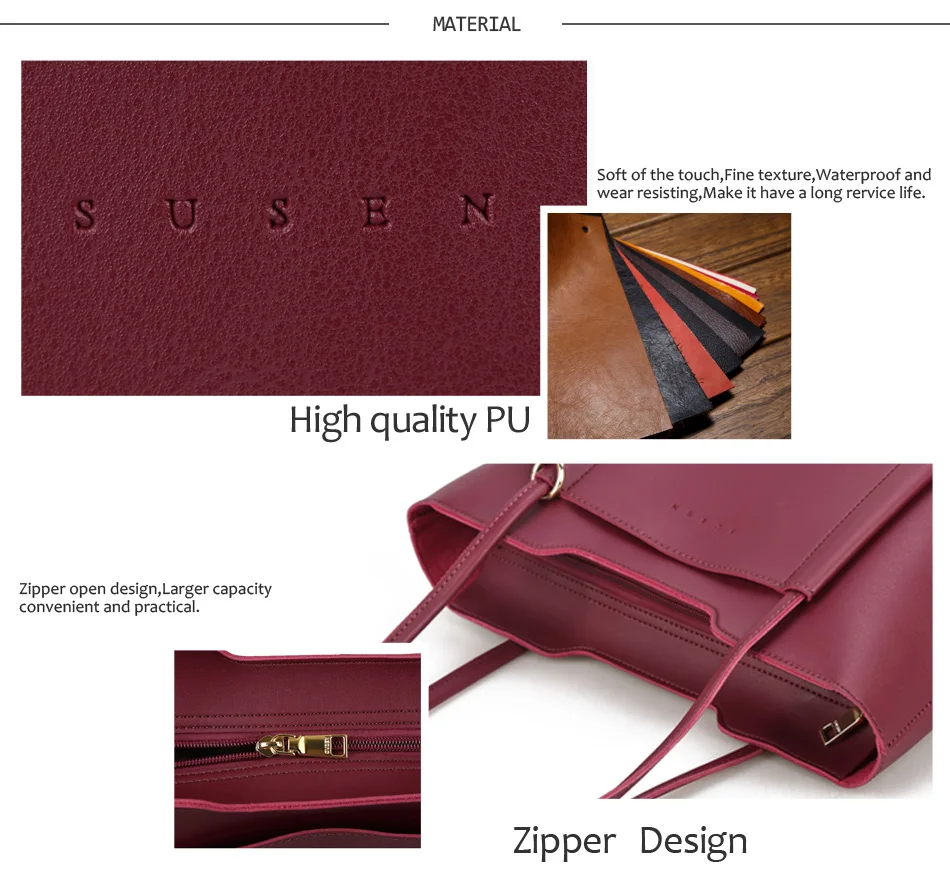 Susen 2pcs Bags Women Handbags Tote - Buy Tote Bag,Handbags For Women ...