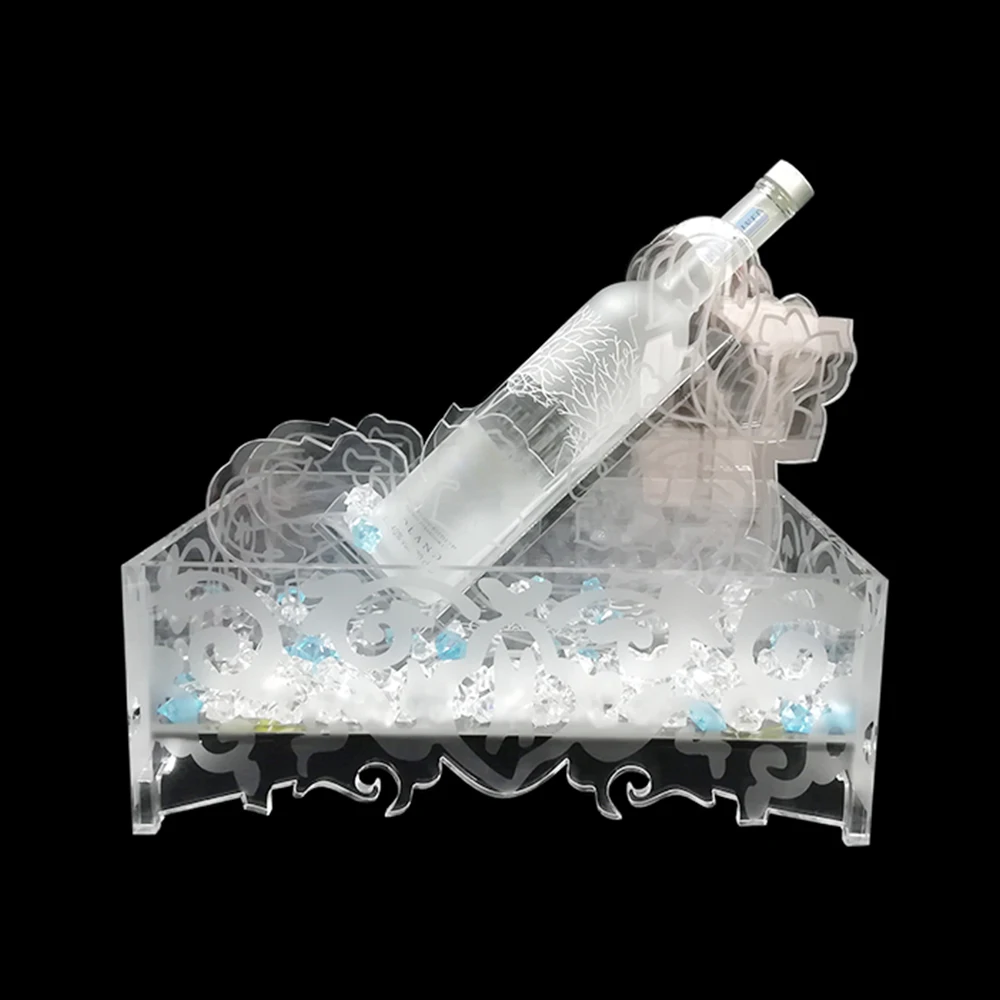 High Clear Acrylic Rgb Flashing Led Showcase Wine Bottle Glorifier Led ...