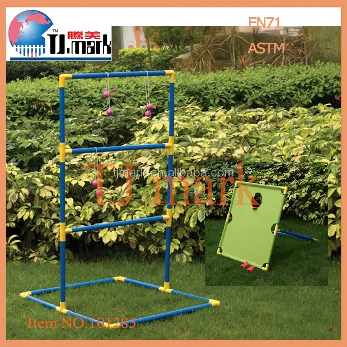 Plastic Bean Bag Toss&ladder Ball Game Set 2 In 1 Garden Game Ladder ...