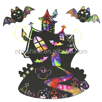Cu2315 Halloween Scratch And Draw Kit,Magic Color Halloween Scratch ...