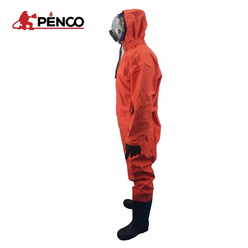 Red Airtight Chemical Protection Suits - PENCO Safety Gear