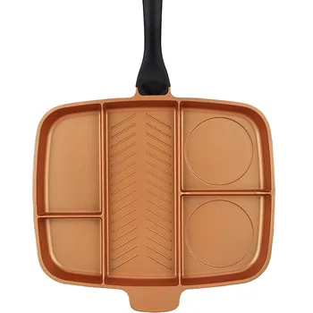 Die Cast Aluminum Non Stick Parini Cookware Five Section Divided Frying ...