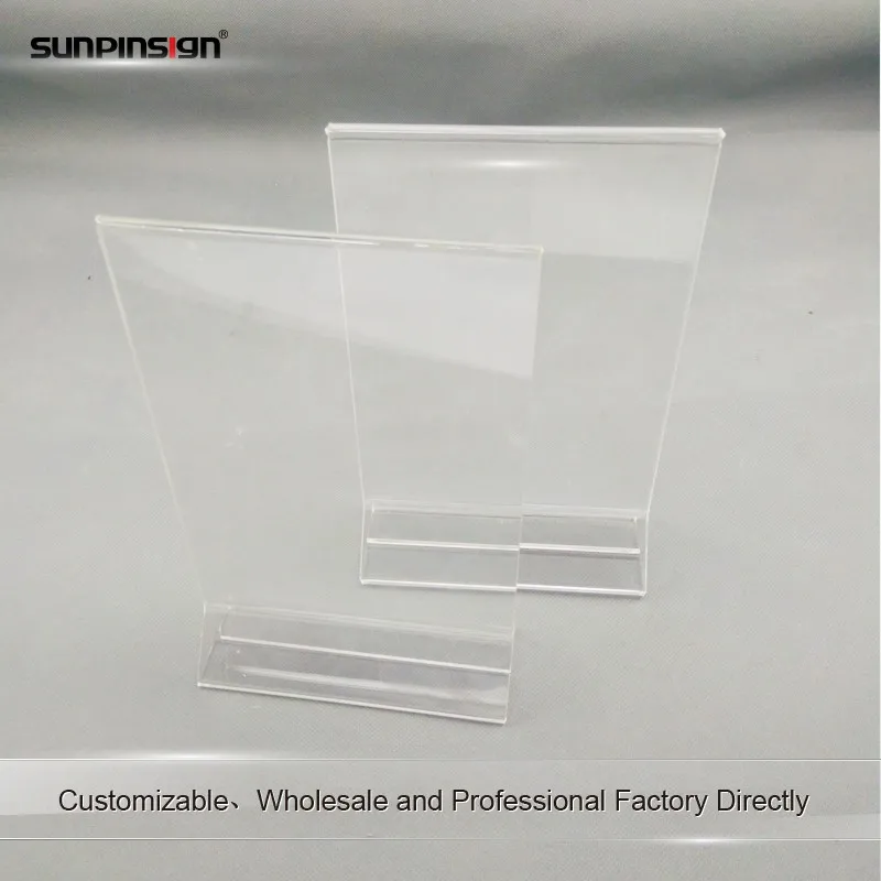 Clear Acrylic Name Tent Card Holder Price Card Tag Label Stand Display ...