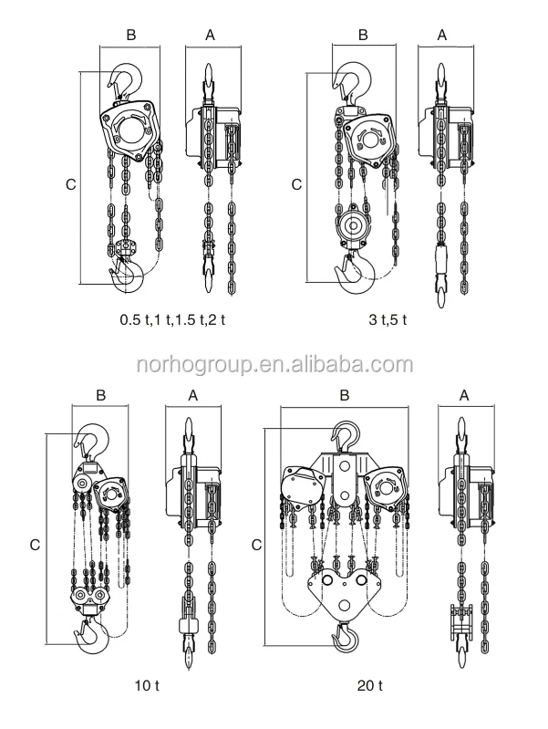 Manual 50 Ton Chain Hoist Load Limiter & Mechanical Hoist & Lifting ...