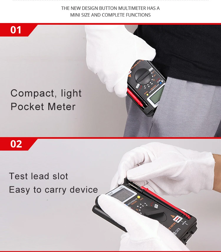 Zotek Vc921 Small Multi Tester Flip Clamshell 4000 Counts Lcd ...