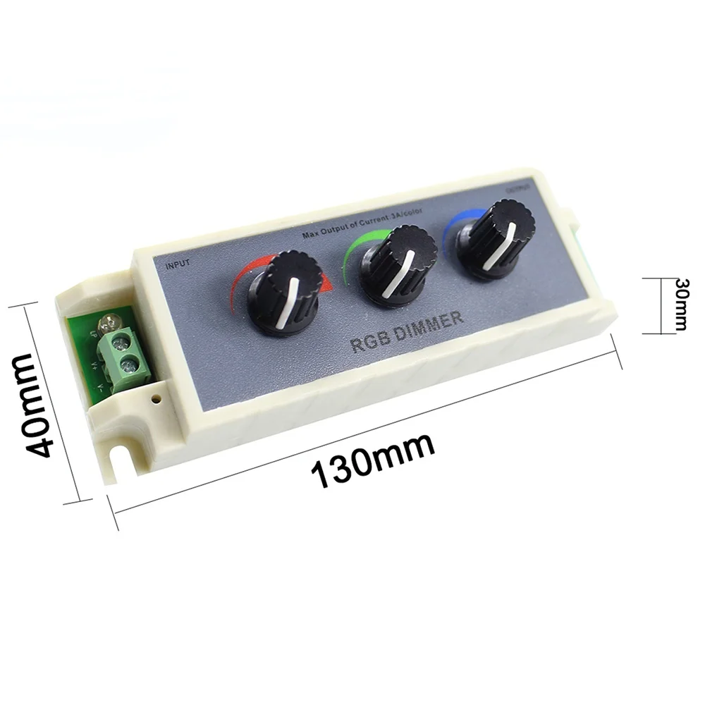 3 Channel 9a R G B Led Dimmer Switch 3x3a Rotary Dimmer Manual Switch ...