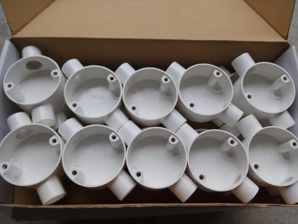 20mm 25mm Pvc Circular Box For 2 / Tow Way Junction Boxes - Buy ...