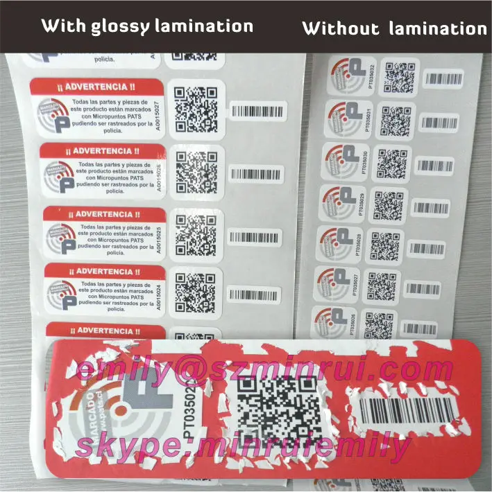 Qr Code Security Sticker Printing Manufacturer,Anti-theft Destructible ...