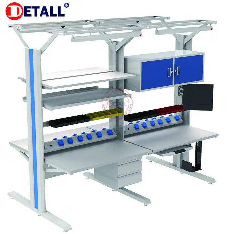 Detall Elevated Anti Static Laminated Industrial Work Table With ...