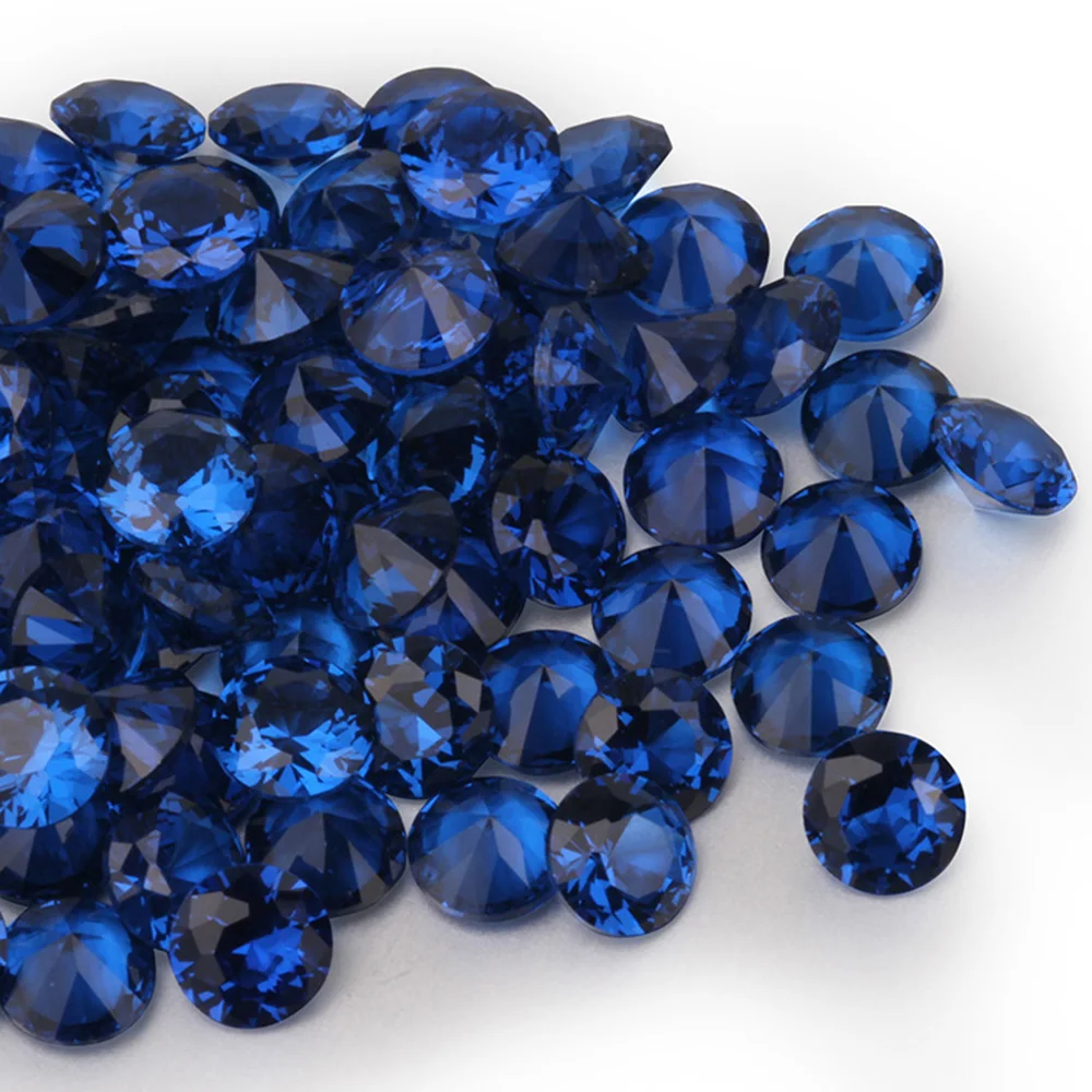Round Brilliant Cut #113 Blue Synthetic Spinel - Zheng Yong Jewelry