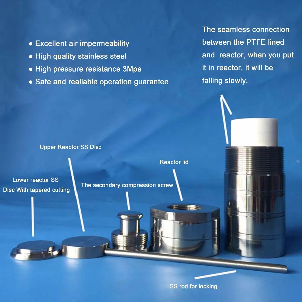Autoclave reactor Revestido de Teflón hidrotermal Reactor de alta ... Autoclave reactor Revestido de Teflón hidrotermal Reactor de alta ...