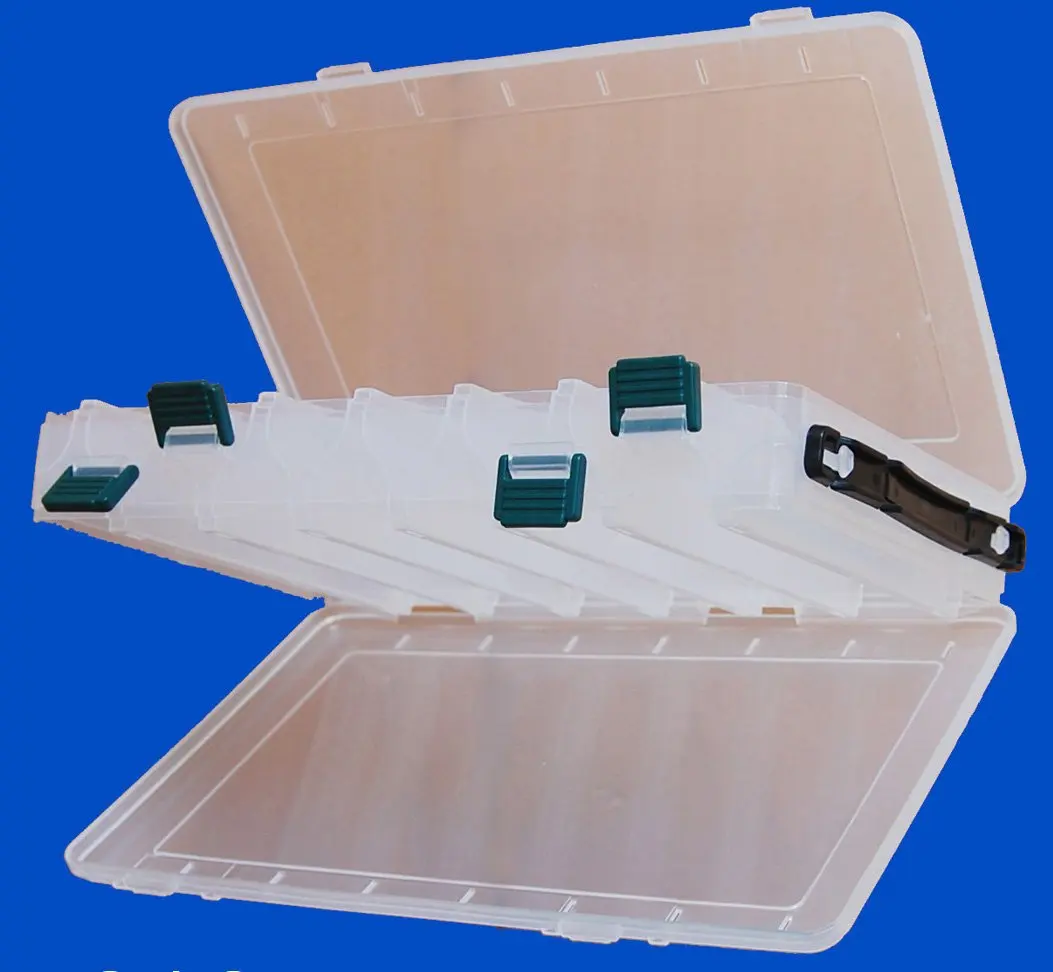 Plastic Clear Fishing Tackle Box 14 Compartment Fishing Lure Box - Buy ...