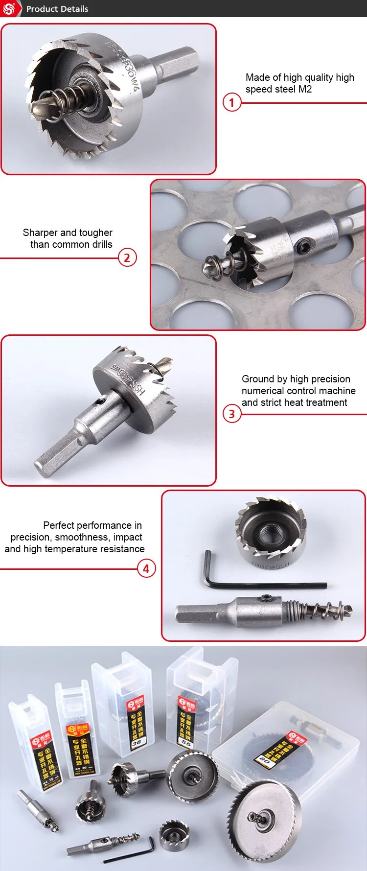 SONGQI 12mm HSS Hole Saw - Precision Metal Drilling Tools